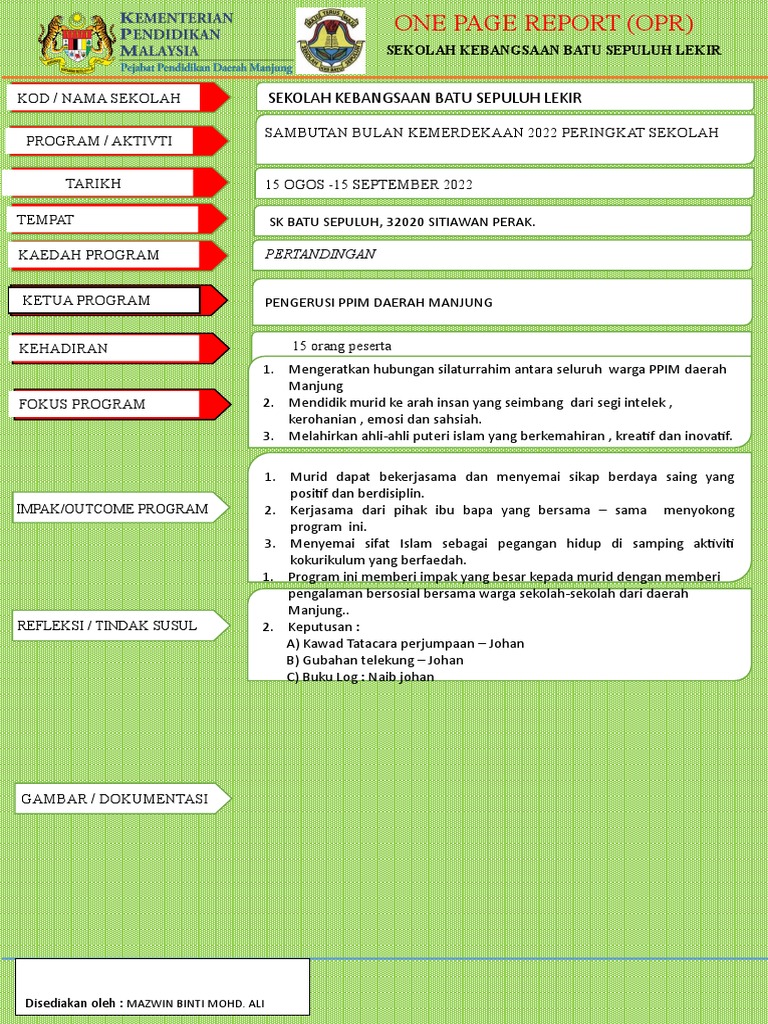 Opr Sambutan Bulan Kemerdekaan 2022 | PDF
