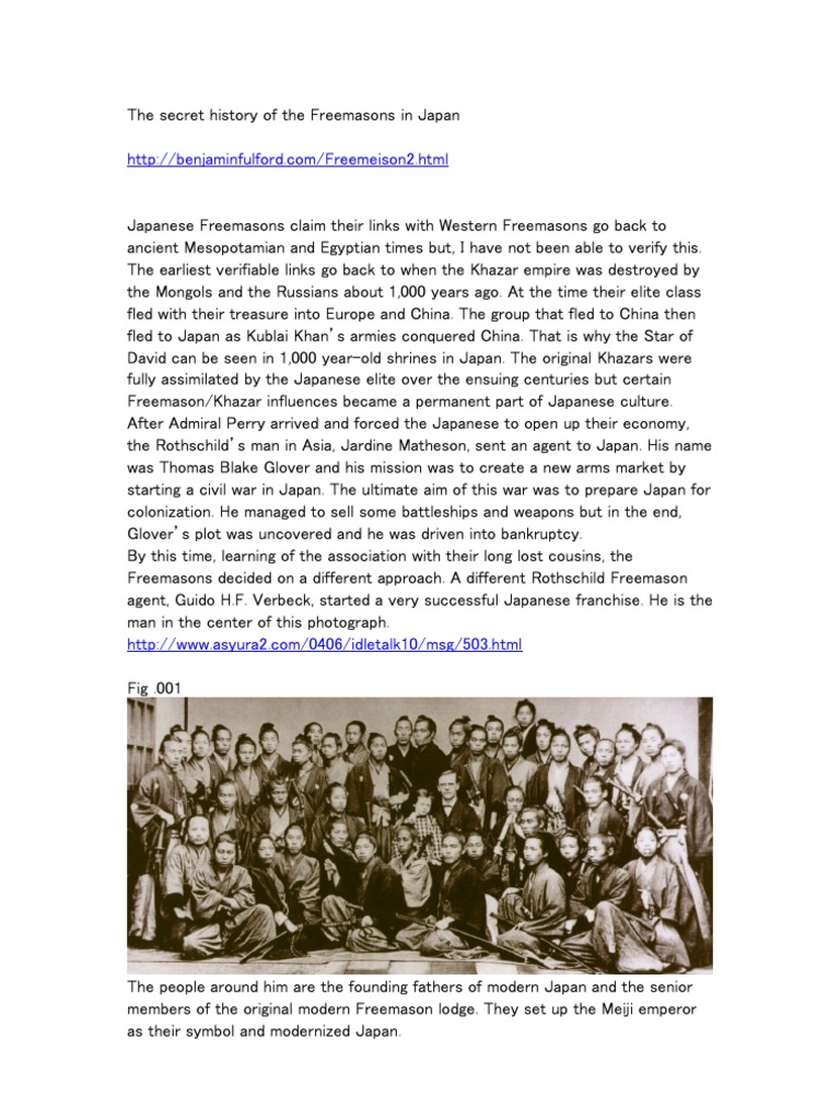 The Secret History of The Free Masons in Japan | PDF | Empire Of Japan ...