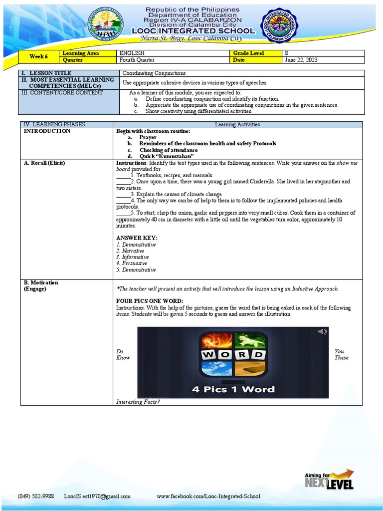 Final Lesson Plan Complete Edited | PDF