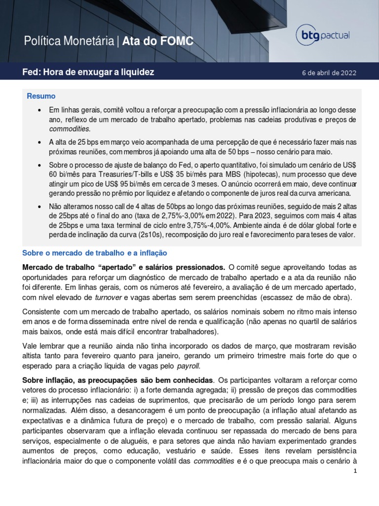 Ata Do FOMC - Fed - 06abr22 | PDF