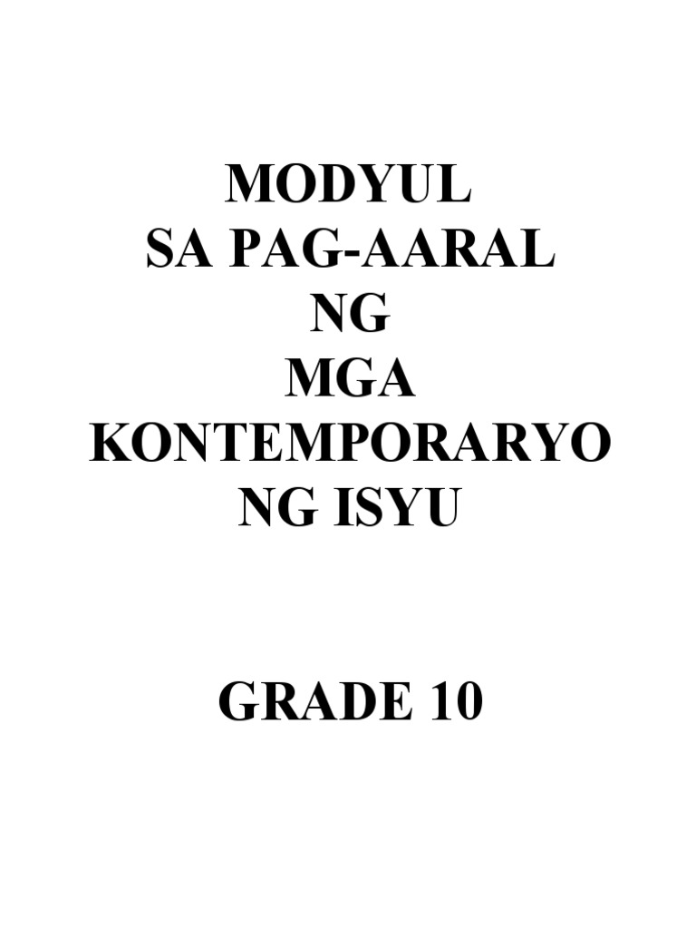 Kontemporaryong Isyu - PDF Convert | PDF