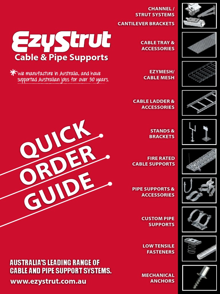 EzyStrut-Cable-Support-QOG-20221010-WEB2 | PDF