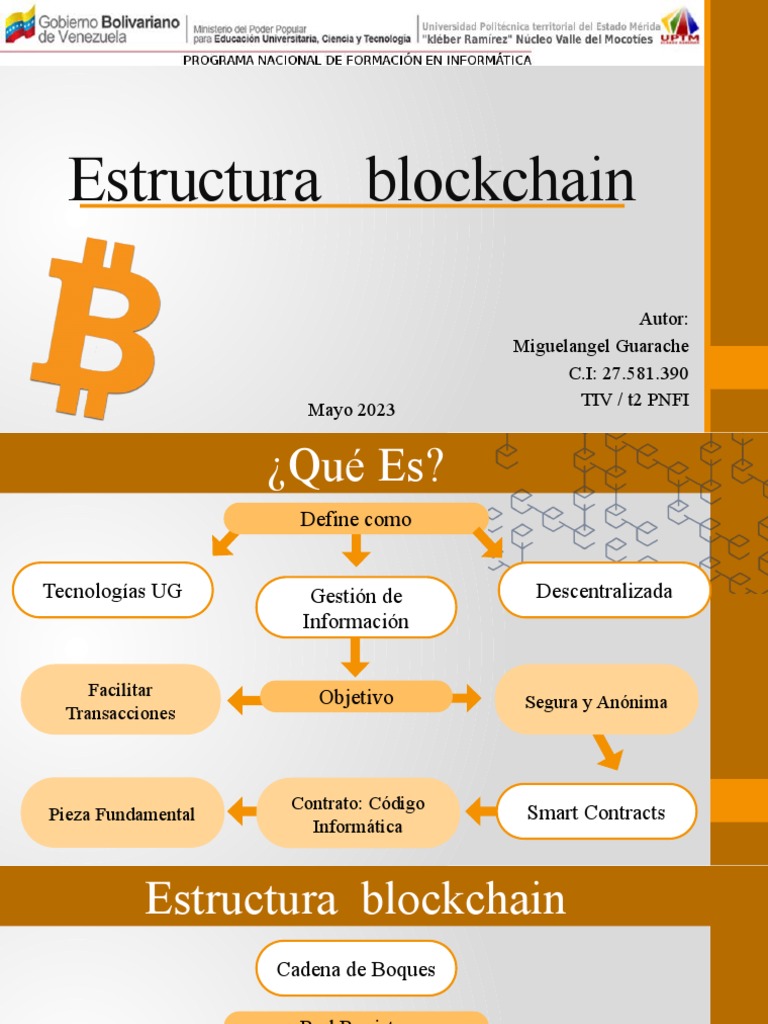 Estructura BlockChain Presentación | PDF | Criptomoneda | Bitcoin