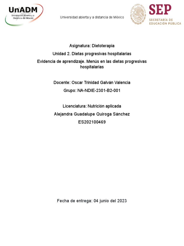 Ndie U2 Atr Alqs | PDF | Dieta | Nutrición