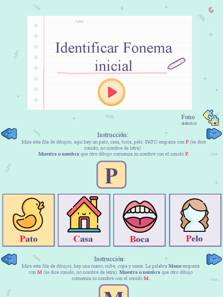 Fonema Inicial Consonantico Bisilabos | PDF
