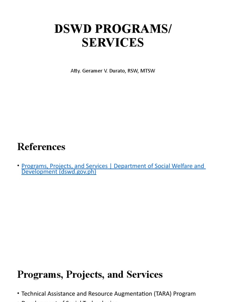 Review SWPPS DSWD Programs 2022 | PDF