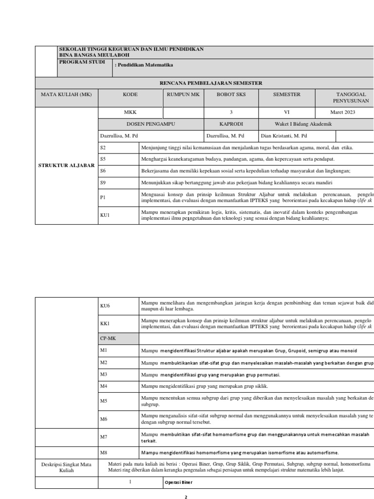 Struktur Aljabar | PDF