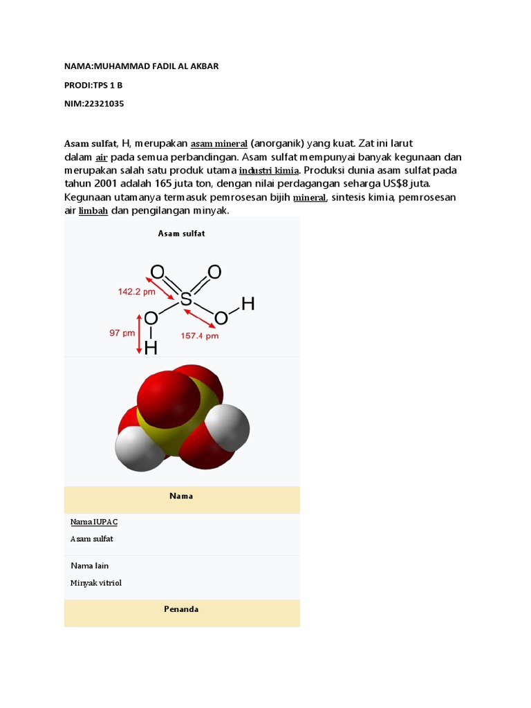 Asam Sulfat | PDF
