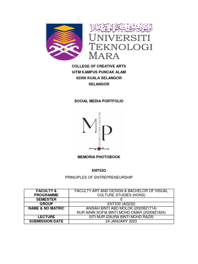 Assignment 2 Ent530 - Social Media Portfolio | PDF | Sales | Facebook