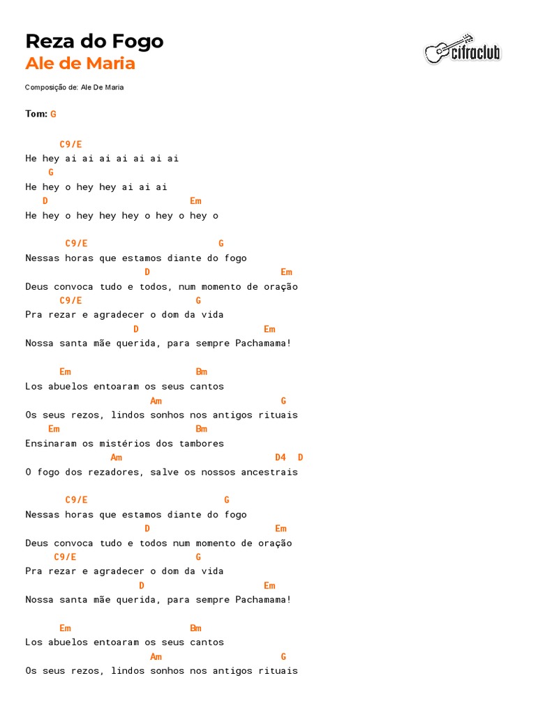 Ale de Maria - Reza Do Fogo | PDF | Oração