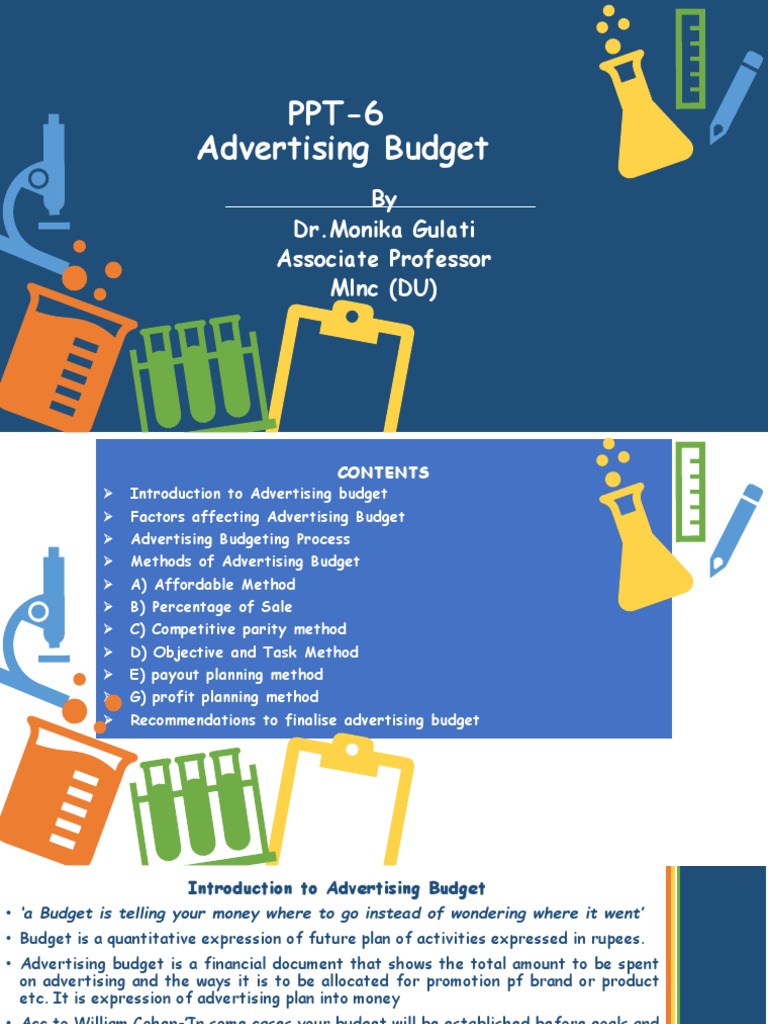 PPT-6 Advertising Budget | PDF | Marketing | Advertising