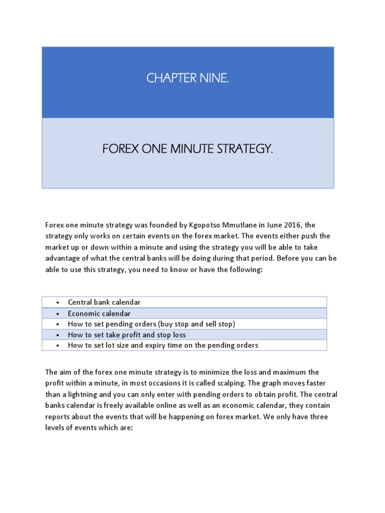 Forex One Minute Strategy Workbook - Compressed | PDF | Order (Exchange ...
