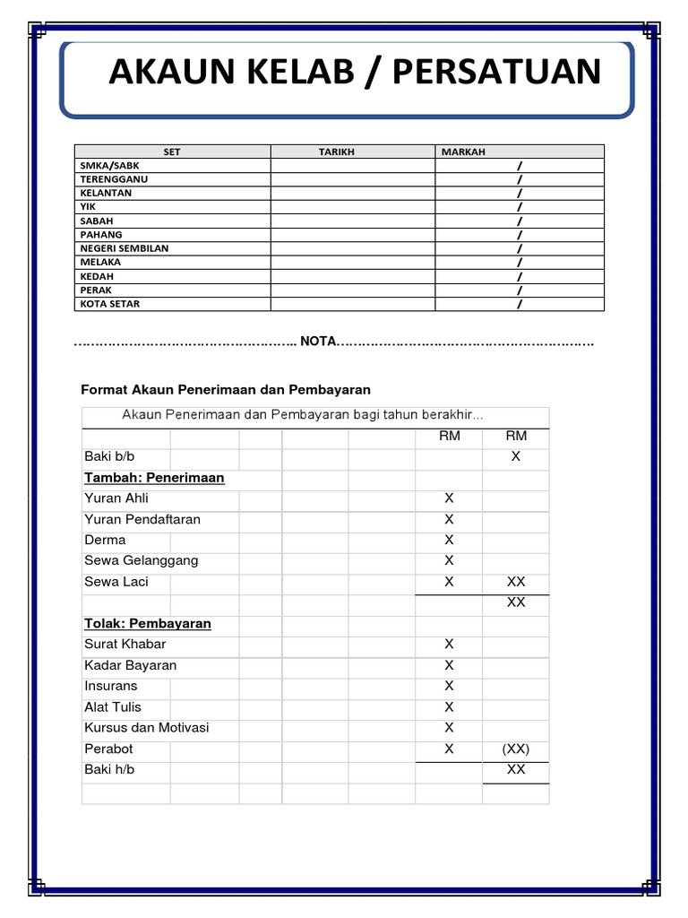 Nota Kelab Dan Persatuan | PDF