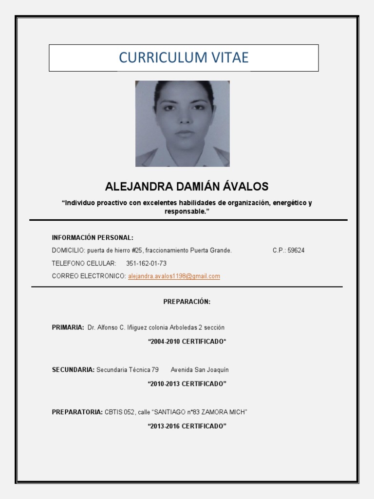 Alejandra Damián Ávalos | PDF | Contador | Business