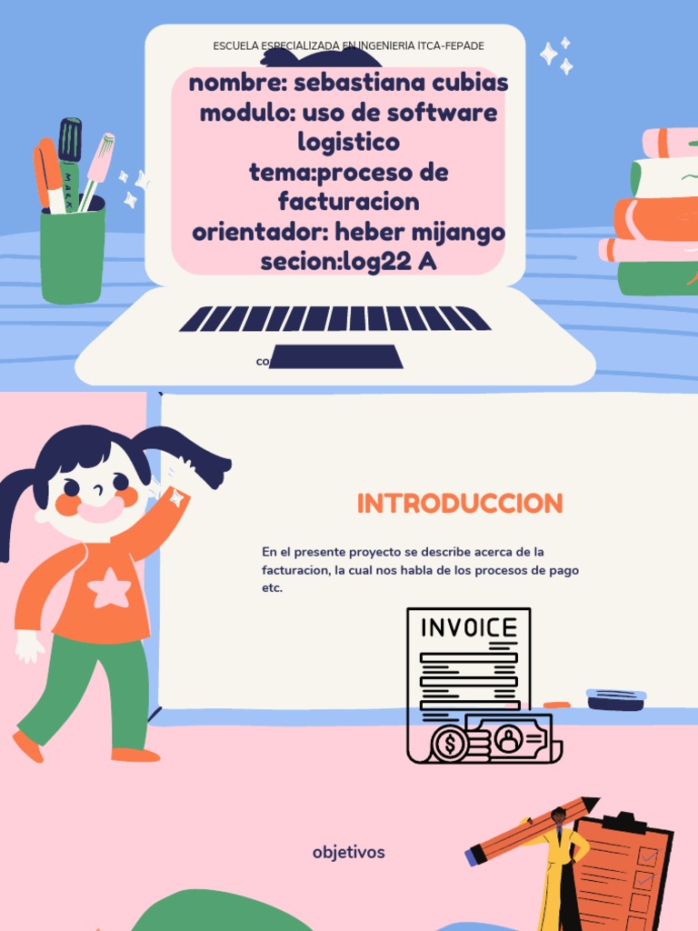 Celeste y Rosa Dibujo Notebook en Escritorio Clases Online Educación ...