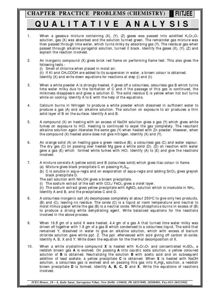 Cpp-Qualitative Analysis-Pkd | PDF | Precipitation (Chemistry) | Sodium Hydroxide