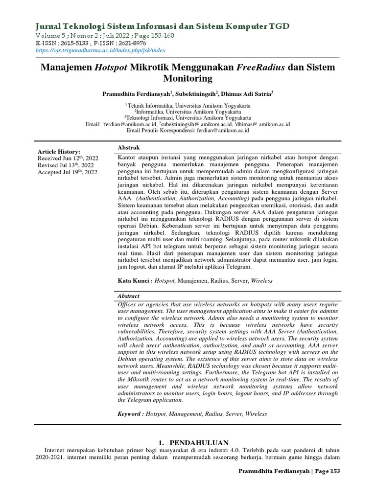 Mikrotik Free Radius | PDF