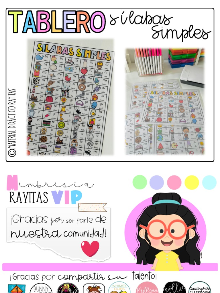 Tablero Silabas Simples | PDF