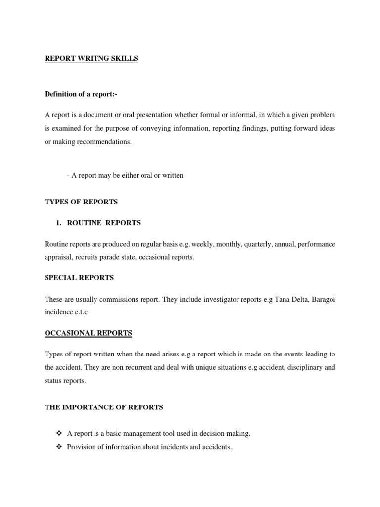 Topic 9-REPORT WRITNG SKILLS | PDF | Citation | Written Communication