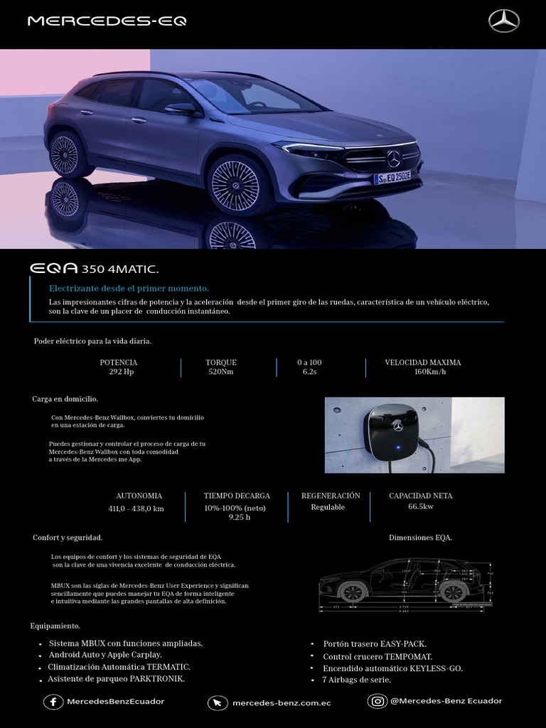 Mercedes Benz Eqa | PDF