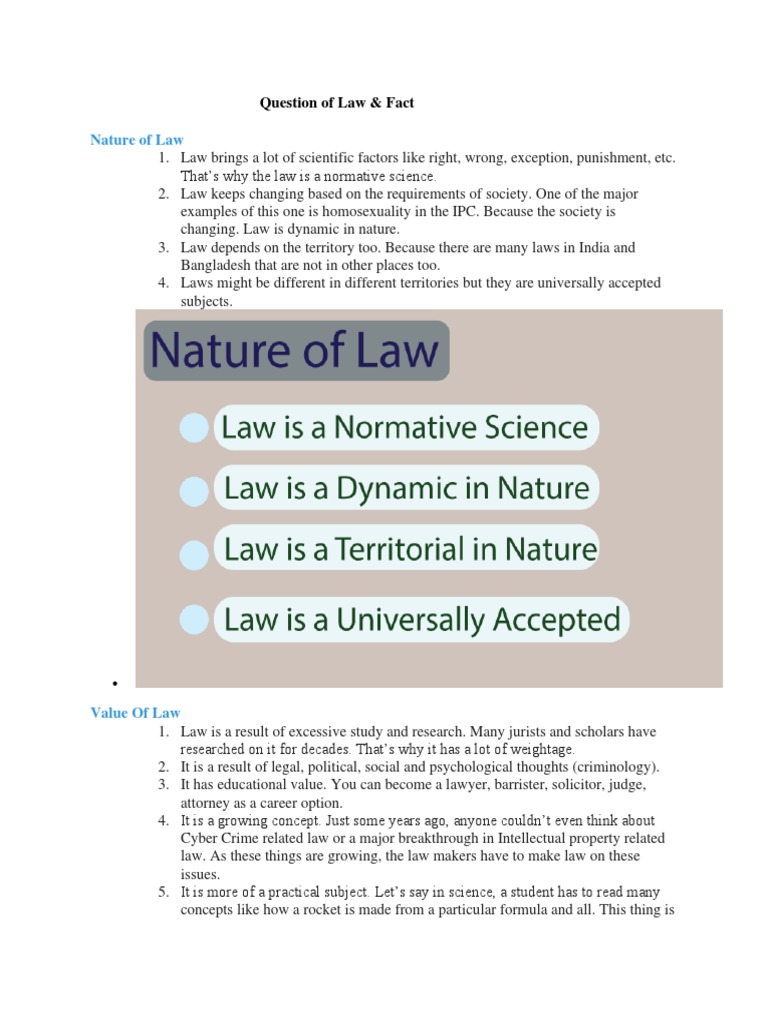 Question of Law & Fact | PDF