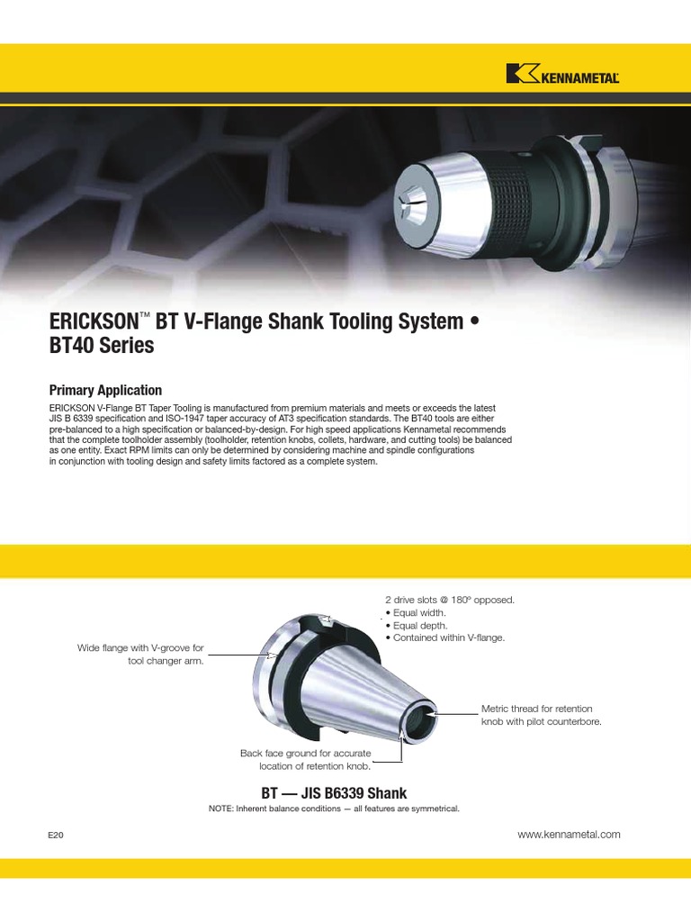 BT40 Tooling Info | PDF