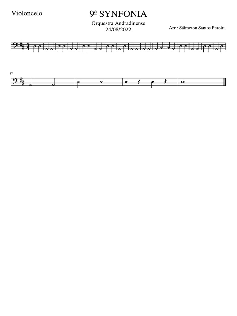 9 Sinfonia Cello | PDF