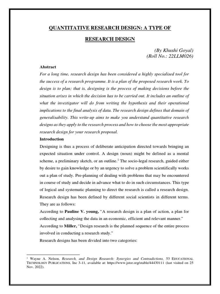 Research Design | PDF | Experiment | Quantitative Research