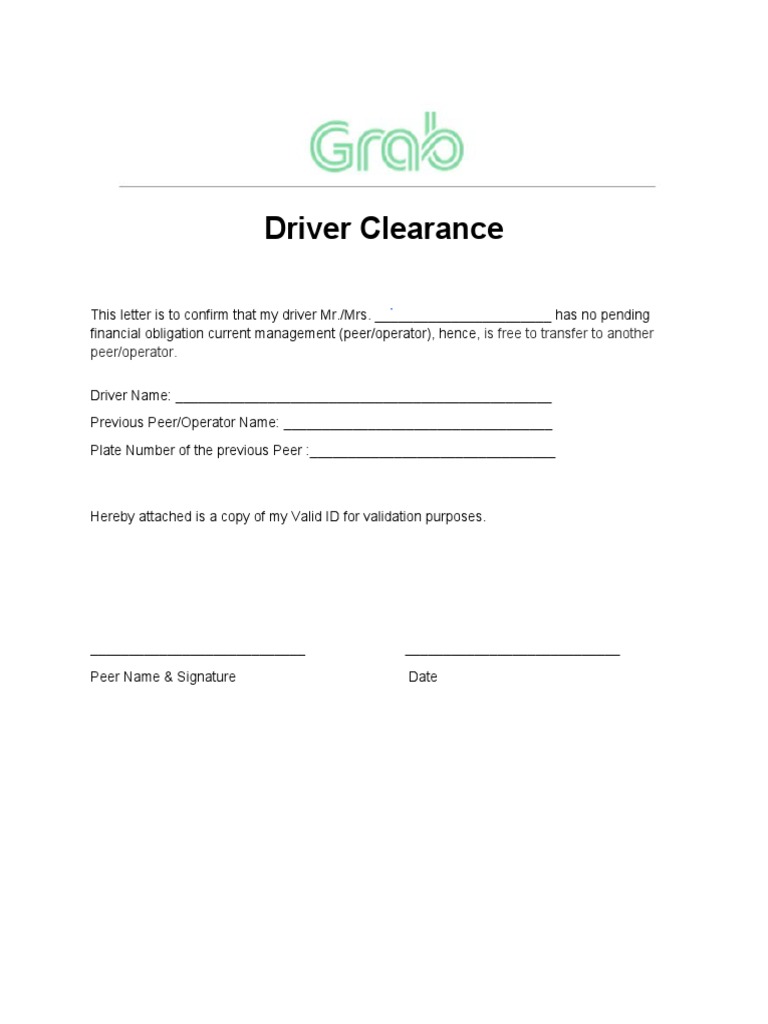 Peer Exit Clearance Template | PDF