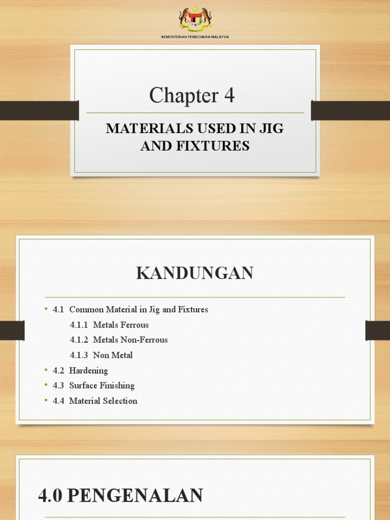 4. Chapter 4 - Materials Used In Jig and Fixtures | PDF