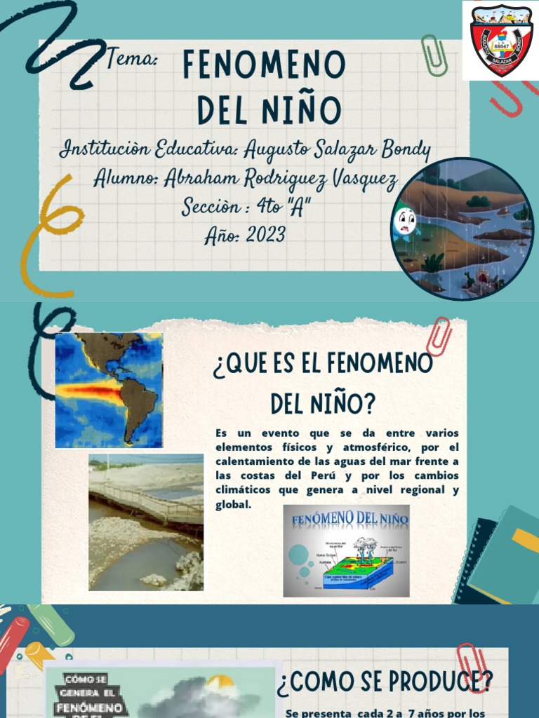 Fenomeno Del Niño Diapositiva Video | PDF | Ciencia y matemáticas