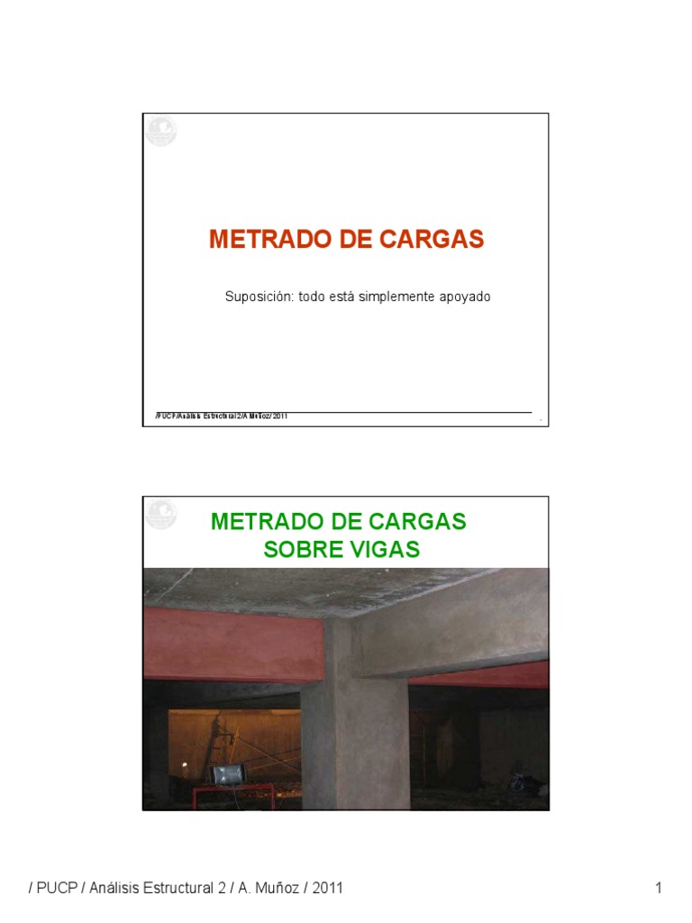 Metrado de Cargas en Estructuras | PDF | Ingeniería estructural | Análisis