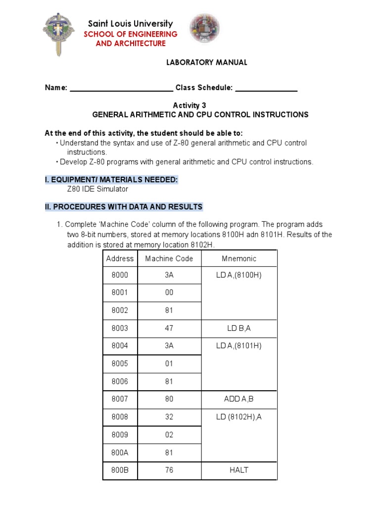 ECE3211L - Laboratory Report 3 | PDF | Subtraction | Computer Program