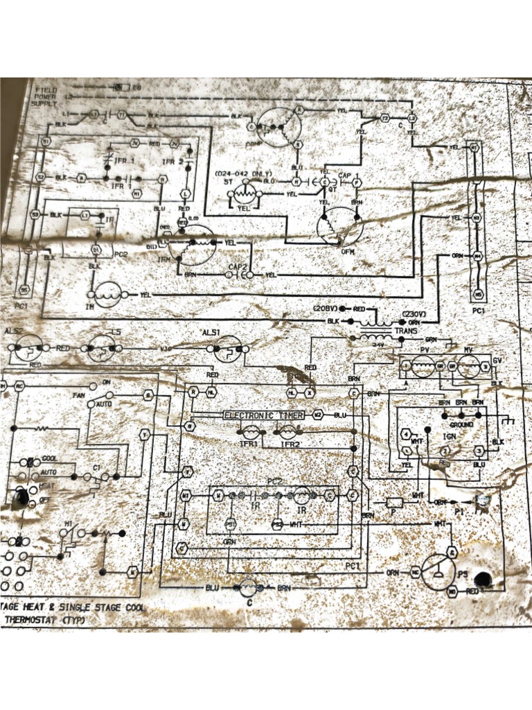 Carrier AC Heater 316457-401 Scematic Diagram HSC 695-41 9027 | PDF