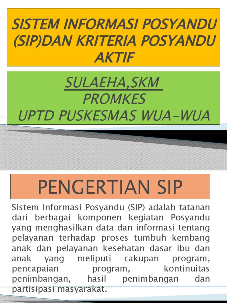 Materi Sip Posyandu-Kabid | PDF