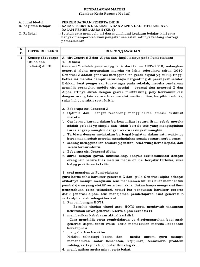 Resume KB 4 Modul 7 | PDF