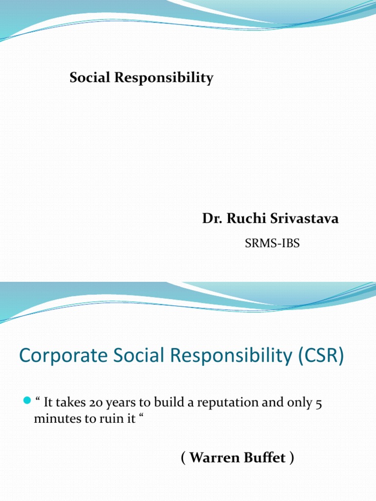4-Ppt On Social Responsibility | PDF | Corporate Social Responsibility | Business