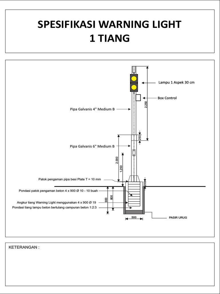 Spesifikasi Warning Light 1 Tiang | PDF