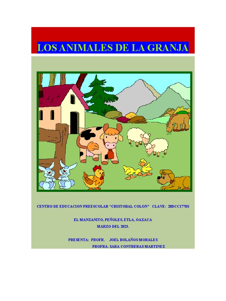 Unidad Didáctica Los Animales de La Granja | PDF