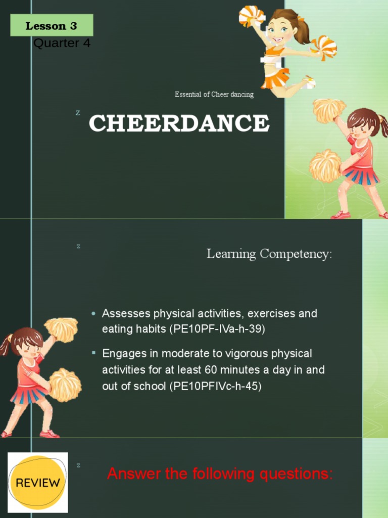 Q4-PPT-PE10_Lesson 3 (Essentials of Cheerdancing) | PDF