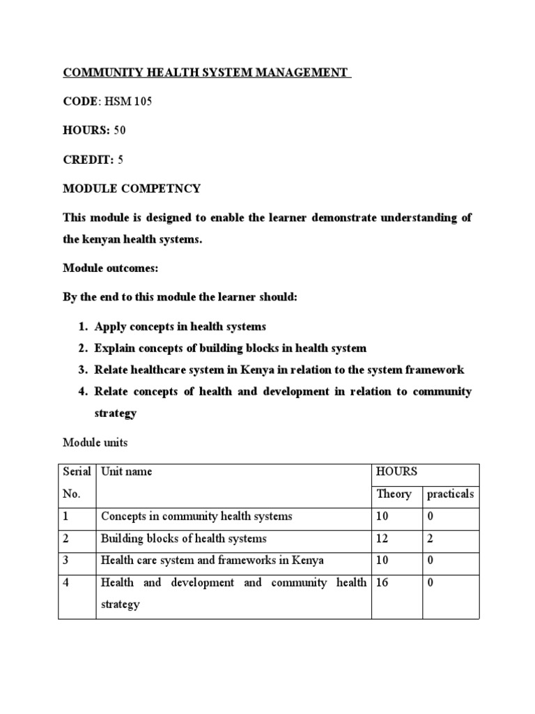 Community Health System Management in Kenya | PDF | Leadership | Psychology