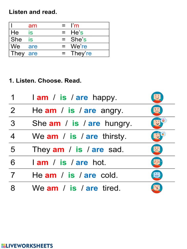 Am Is Are | PDF