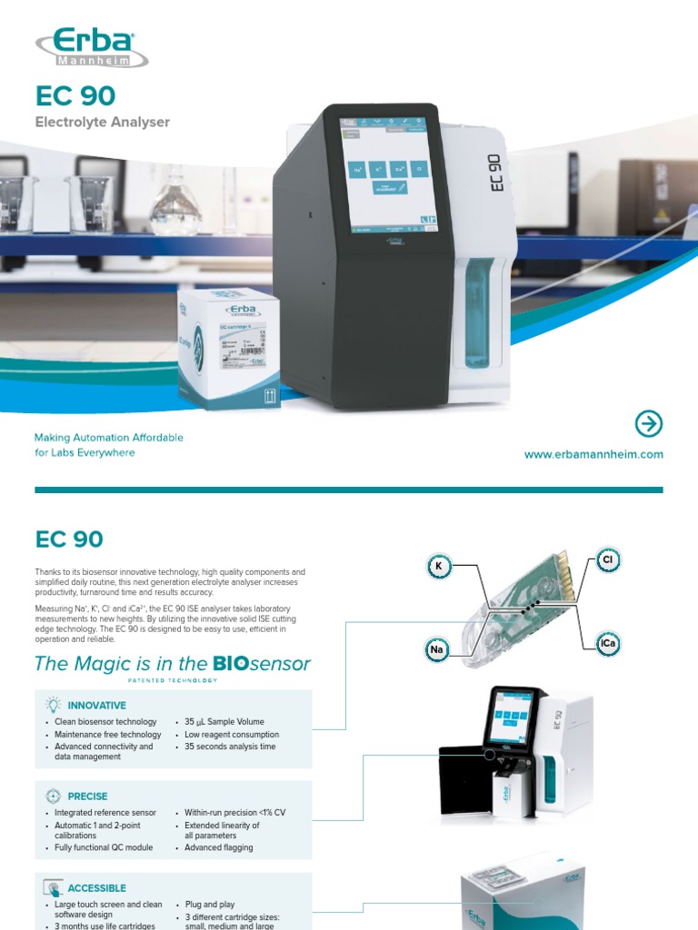 EC 90 Electrolyte Analyzer Overview | PDF
