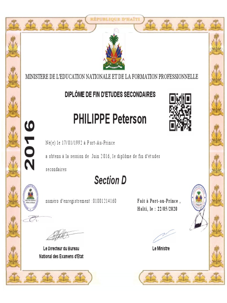 Bunexe e Certificat-C-philippe Peterson | PDF