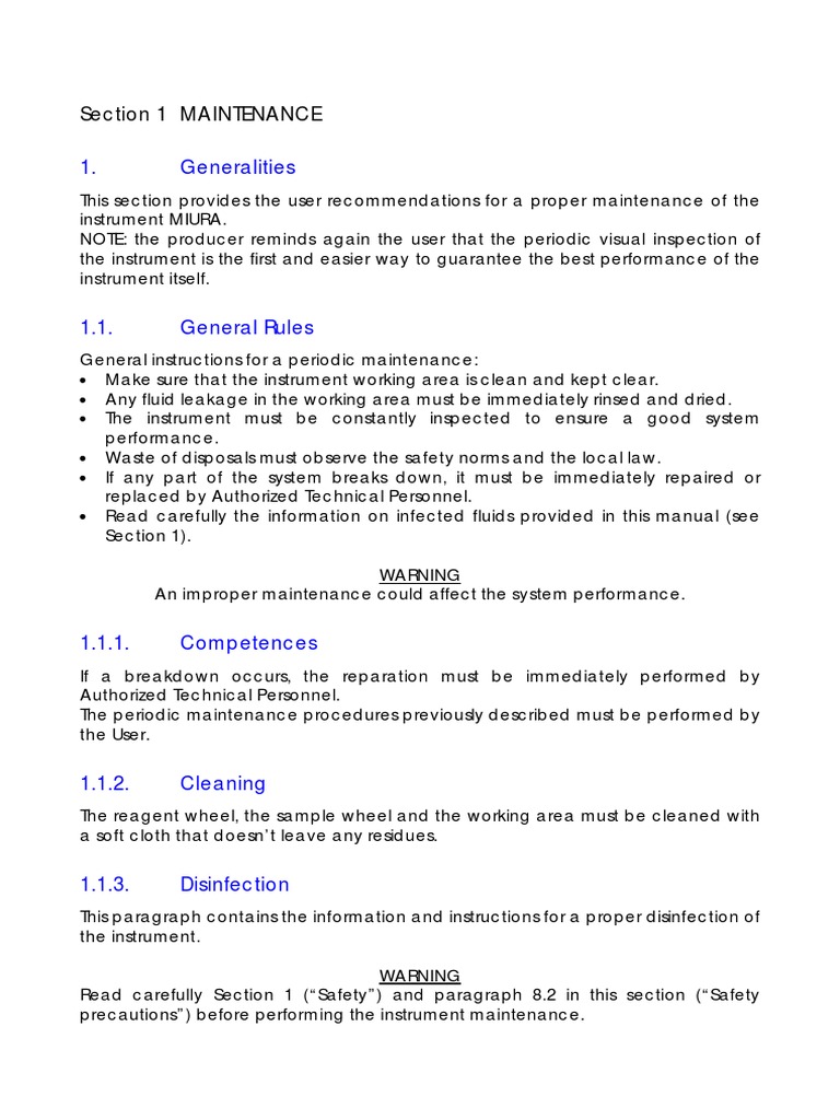 Maintenance Chart | PDF | Purified Water | Disinfectant