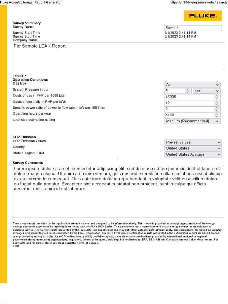 F-Ii910 - Sample LEAK Report | PDF