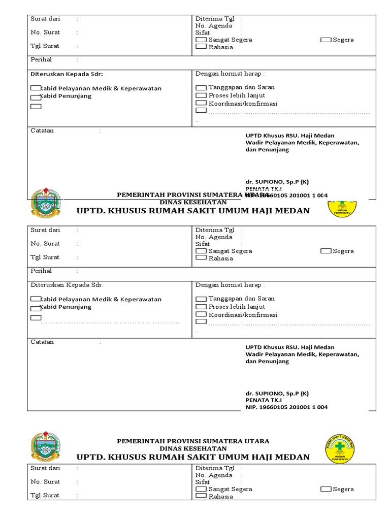 Disposisi Wadir Yanmed | PDF