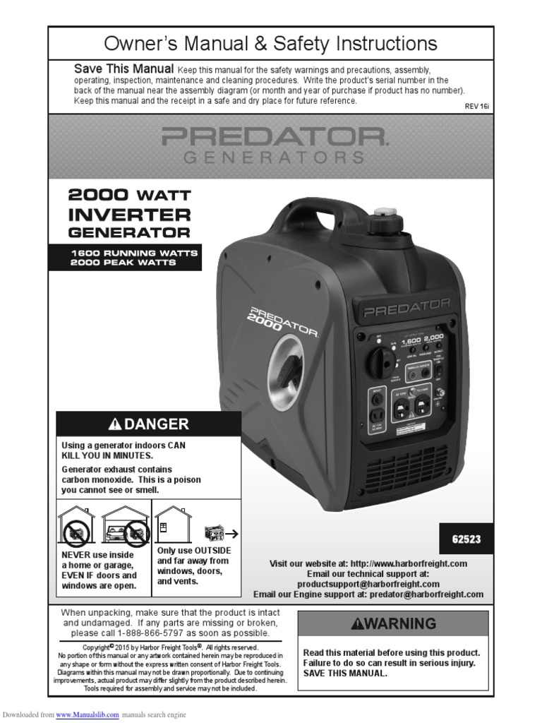 Predator 2000 Inventer | PDF | Electric Generator | Electrician