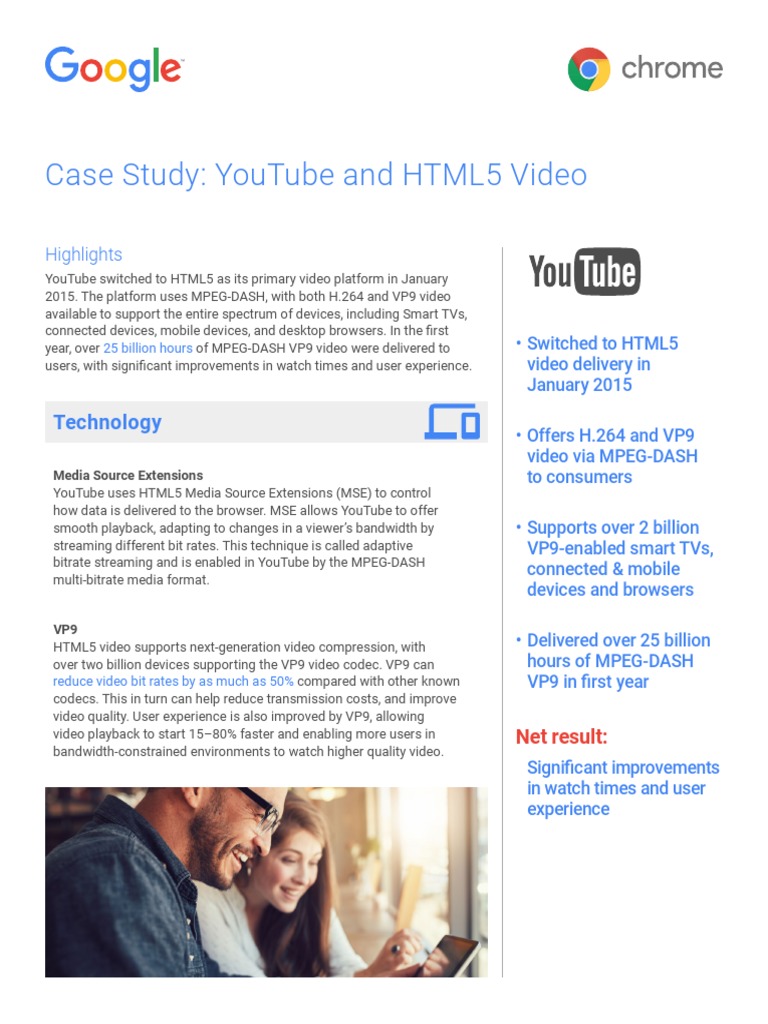 Youtube HTML5 VP9 Case Study | PDF | Communication | Information And Communications Technology