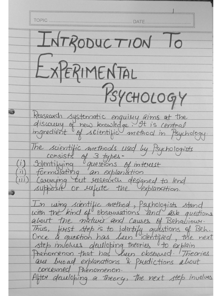 11th Psychology Practical File | PDF
